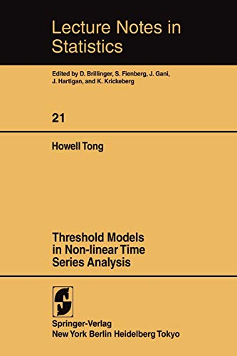 Amazon.com: Threshold Models in Non-linear Time Series Analysis ...