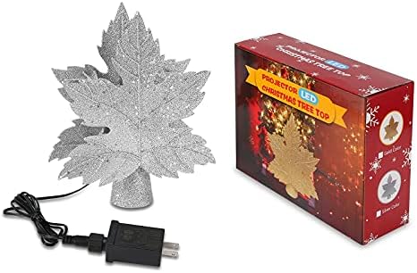 Christmas Tree Topper Leaf Shape Led Snowflake Projector Light for ...
