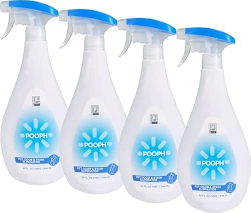 Pooph Pet Odor Eliminator, 32oz Spray, 4-Pack - Dismantles Odors on a ...