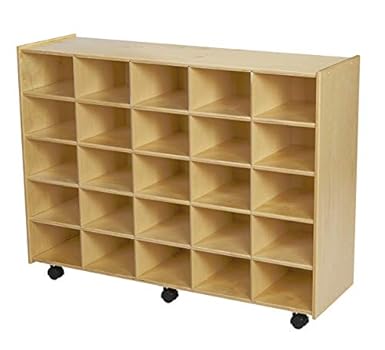 Amazon.com: Childcraft Mobile Cubby Unit with Locking Casters, 47-3/4 x ...