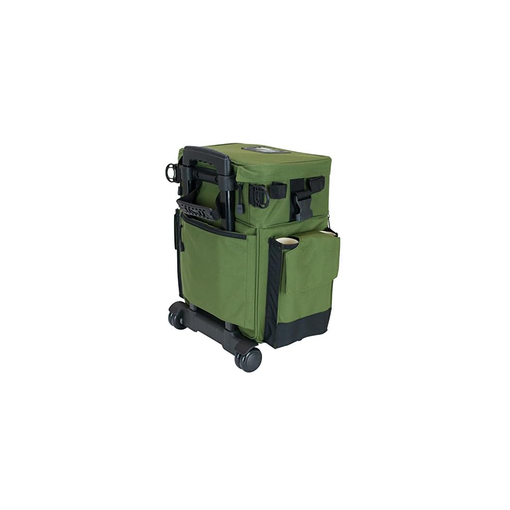 Elkton Outdoors Rolling Tackle Box Green / L 15.7 x W 9.6 x H 18.5 ...