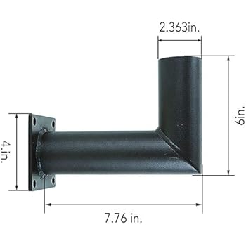 90 Degree Wall Mount L Shape Bracket for Slip Fit Lights (2 3/8inch ...