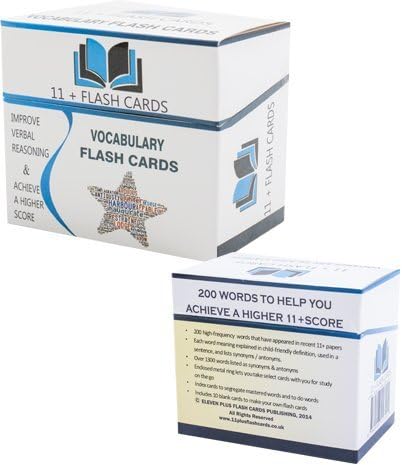 Eleven Plus: Vocabulary Flash Cards – Includes free downloadable pdf ...