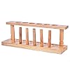KOET Test Tube Rack Stand, 6 Slots Wooden Burette Test Tube Holder with ...