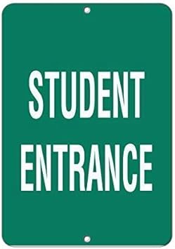 Amazon.com: GUOCHZL Tin Sign Student Entrance Activity Sign School Sign ...