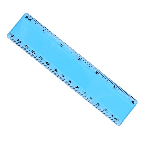 eBoot 6 Inch Plastic Color Ruler Straight Ruler Math Rulers, 2 Pieces ...