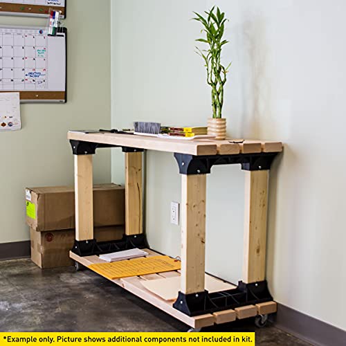 2x4basics 90124MI Custom Shelving and Storage System Shelflinks, Black ...