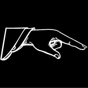Amazon.com: Finger Pointing Decal Sticker (White), Decal Sticker Vinyl ...