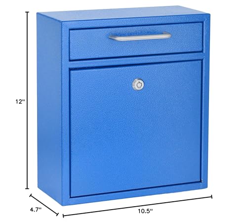 AdirOffice Wall Mount Mailbox - Mailbox With Lock And Keys- Durable ...