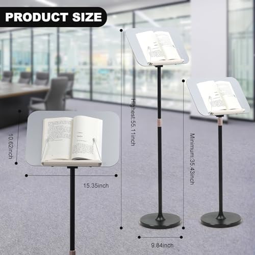 Lecterns UK BEQUZON Portable Adjustable Height Floor Lectern Podium ...