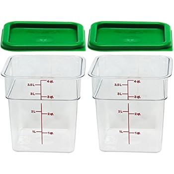 Amazon.com: Cambro Containers With Lids - 4 Quart and 6 Quart Food ...