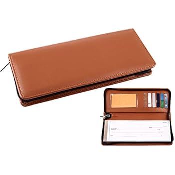 Amazon.com : Business Size and Travelers Check Checkbook Cover PU ...
