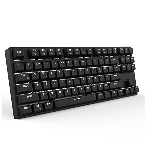 RK ROYAL KLUDGE RK987 Mechanical Keyboard 87 Keys White LED Backlight ...