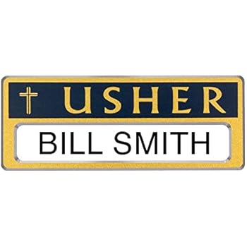 Amazon.com : Usher Badge Pack of 24 : Identification Badges : Office ...