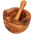 Amazon.com: OLIVANERA Olive Wood Mortar & Pestle Set - 4.7Inch Perfect ...
