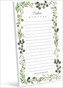 Bliss Collections to Do List Notepad, Greenery Notes Tear-Off Pad, Memo ...