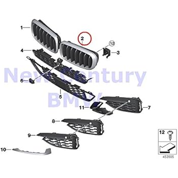 Amazon.com: Genuine BMW X6 F16 Front Radiator Kidney Grille Left OEM ...