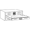 Amazon.com : Mayline C-Files 5 Drawer Flat Files Metal Cabinet - White ...