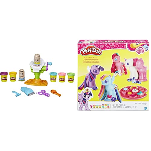 Play-Doh Buzz 'n Cut Fuzzy Pumper Barber Shop Toy with Electric Buzzer ...