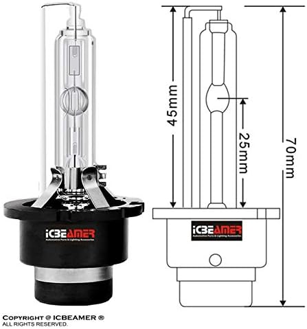 ICBEAMER 8000K D2S D2C D2R Xenon Factory HID Direct Replacement for ...
