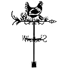 SUPERDANT Hen Grass Metal Weather Vane Animals Wrought Iron Wind Vane ...