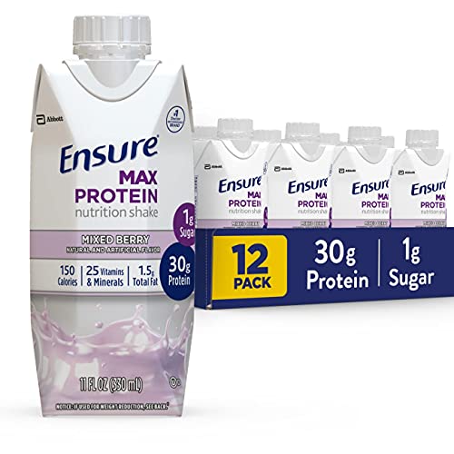 Ensure Max Protein Nutritional Shake with 30g of Protein, 1g of Sugar ...