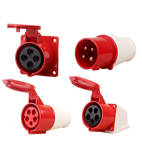 Industrial Plug, Industrial Socket Electric Plugs IP44 Waterproof Power ...