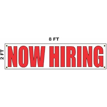 Amazon.com : Now Hiring Drivers 2x5 Banner Sign : Office Products