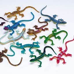 Amazon.com: Mini Rubber Lizards , Colorful Assortment Lifelife, (1 ...