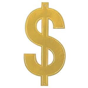 Amazon.com: Gold Foil Dollar Sign Cutout: Toys & Games