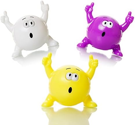 Eye Pop Stress Toy Pack of 3 Yellow, Purple & White: Amazon.co.uk: Toys ...
