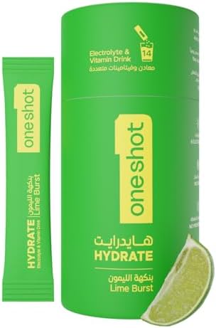 oneshot Hydration Lime Burst (14 Sticks) | No Sugar, No Junk, No ...