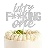 Fifty One Silver Glitter Cake Toppers 51 Years Old 51st Birthday ...