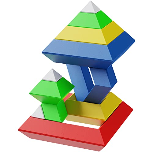 ETI Toys, STEM Learning, 30 Piece Stackem Pyramid. Build Tree, Owl ...