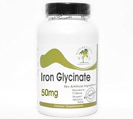 Amazon.com: Iron Glycinate 50mg ~ 100 Capsules - No Additives ...