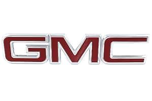 Amazon.com: OEM NEW Front Grille GMC Emblem Badge Chrome and Red 2016 ...