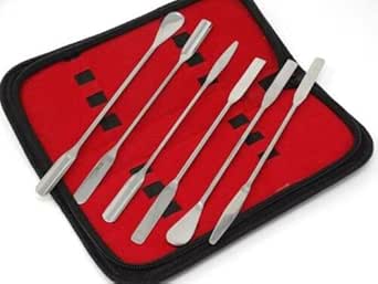 6 PCS Micro Lab Spatula Sampler Set, Stainless Steel Double Ended ...
