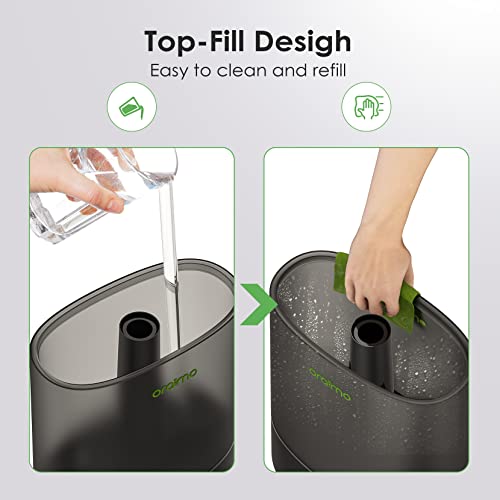 Oraimo Humidifiers for Bedroom Large Room, 6L Top Fill Cool and Warm ...