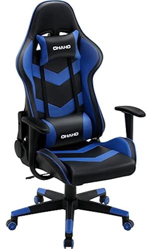 OHAHO Gaming Chair Racing Office Chair High Back Computer Desk Chair PU ...