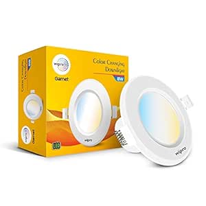 Buy Wipro Garnet 8W Round Downlight Junction Box | CCT | Glare-Free ...