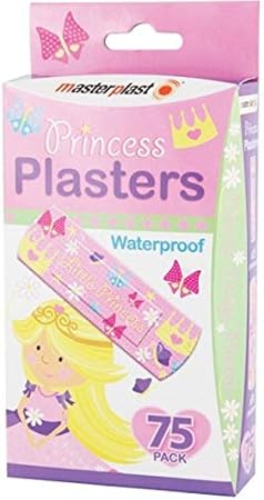 Pack of 75 Masterplast Princess Plasters - Assorted sizes - Waterproof ...