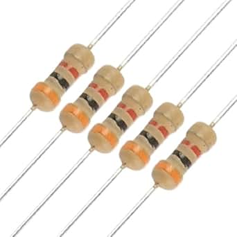 Uxcell a11102000ux0312 50 x Resistors 3K Ohm 1/4W 250V 5% Carbon Film ...