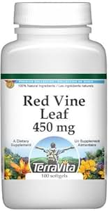 Amazon.com: Red Vine Leaf (Vitis vinifera) - 450 mg (100 capsules, ZIN ...