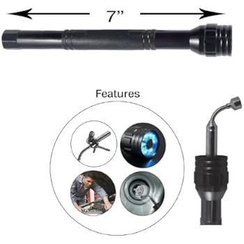 Klenk DA76570 Telescoping lighted magnetic pickup tool, flashlight ...