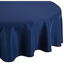 Amazon.com: LinenTablecloth 70-Inch Round Polyester Tablecloth Navy ...