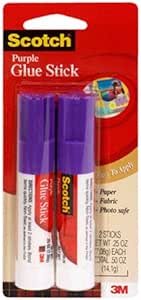 Amazon.com: Scotch Purple Glue Sticks, 0.28 Ounces, 2-Pack (6108-2N ...