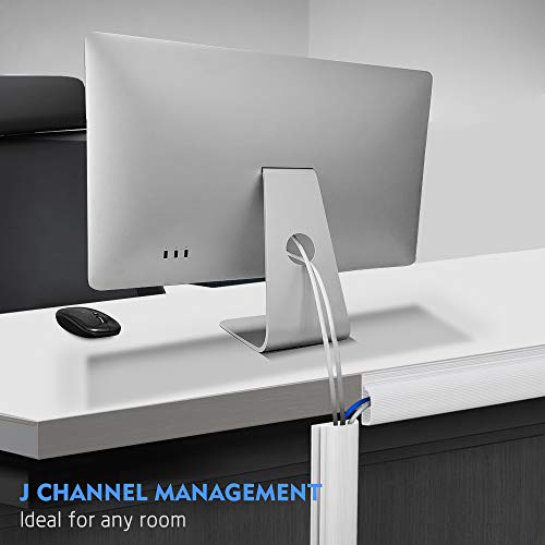 J Channel Cable Raceway with 5M Adhesive - 95" White J Channel Cable ...