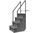 Amazon.com : Aqua Select Anti-Slip in-Pool Steps | Gray | for Above ...