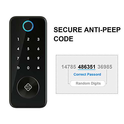 PINEWORLD Fingerprint Door Lock, Biometric Keyless entry deadbolt ...