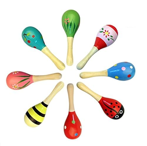 EBTOYS Maracas Wooden Fiesta Maracas Mini Wooden Ball Musical ...